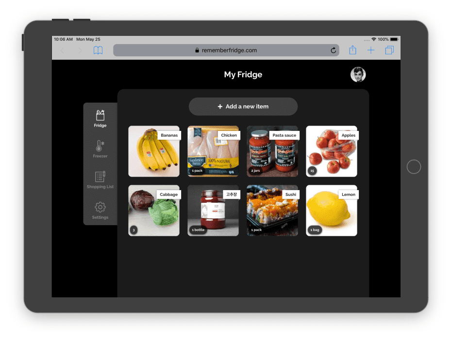 My Fridge App | B as in BALD